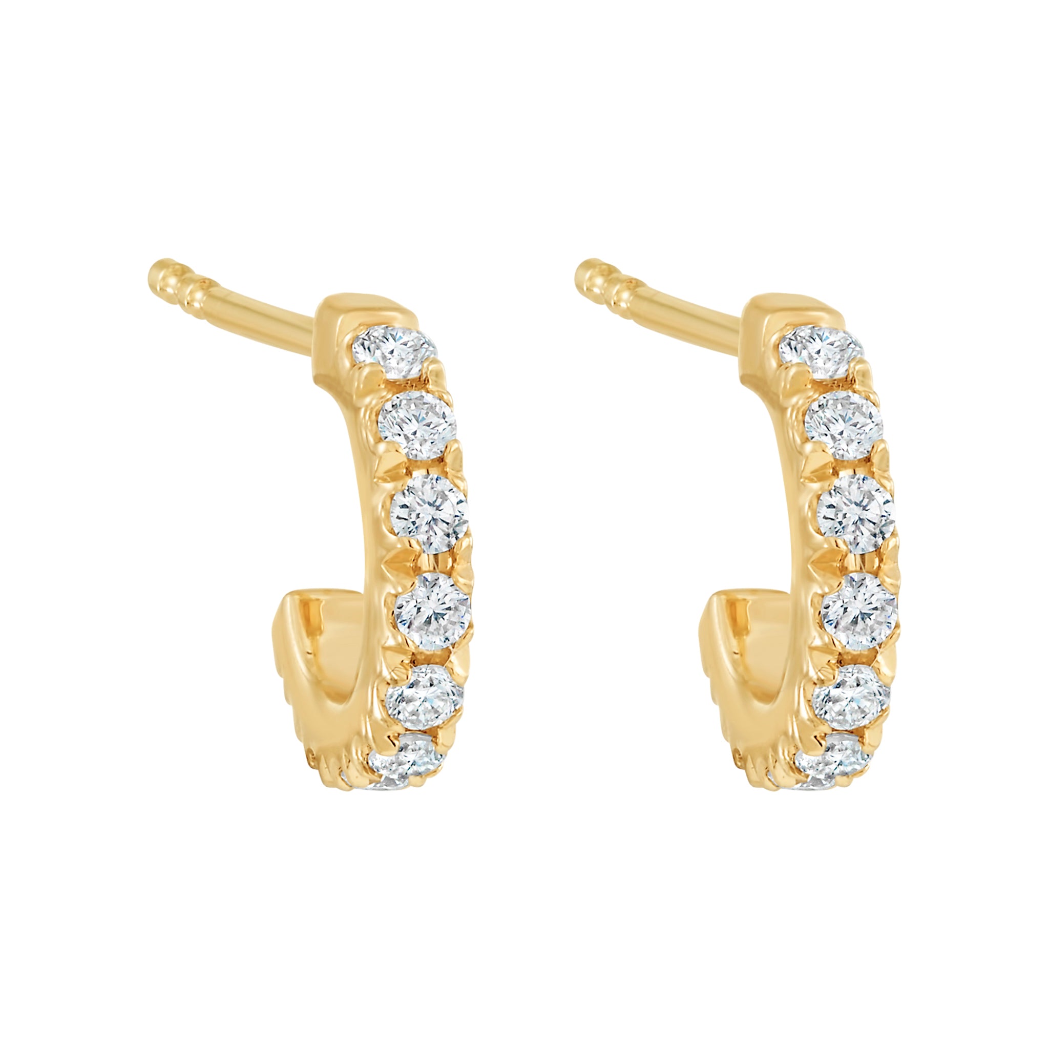 Small Diamond Hoops